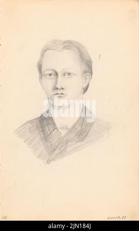 Titz Oskar (1845-1887), sketchbook (without dat.): Portrait of a man ...