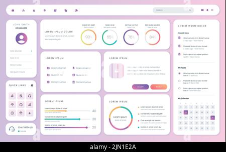 Admin dashboard design for website. Business, analytics and big data ...