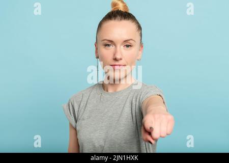woman pointing finger propaganda poster choose Stock Photo - Alamy