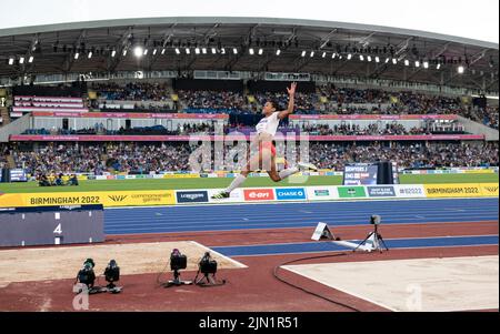 Jazmin Sawyers of England competing in the women’s long jump at the ...