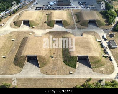 Greenham Common, West Berkshire. Former RAF and USAAF airfield, with ...