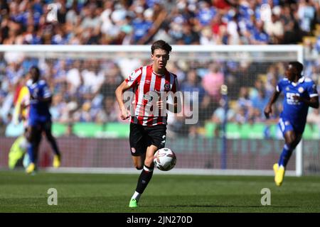 Aaron Hickey of Brentford - Leicester City v Brentford, Premier League ...