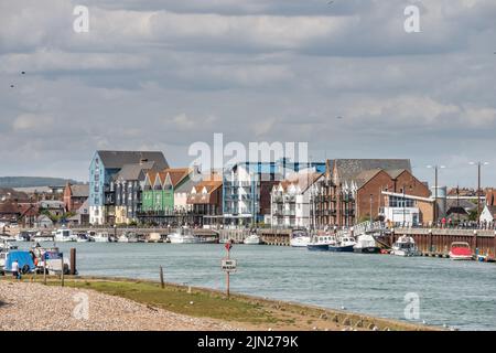 Littlehampton, August 4th 2022: The riverside development on the ...