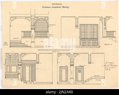 Knoblauch Gustav (1833-1916), Corpshaus Guestphalia, Marburg: 3 details ...