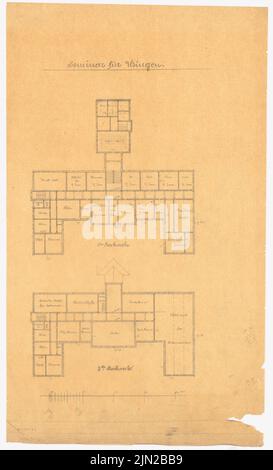 Knoblauch Gustav (1833-1916), teacher seminar, Wunstorf: 2nd design ...