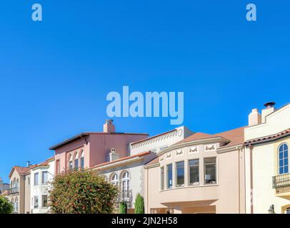 Decorative window exterior of adjacent homes at San Francisco ...