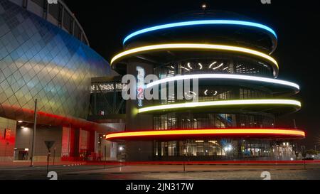 321 Museum, doha,qatar- june 06,2022 ; newly build sports museum in the ...