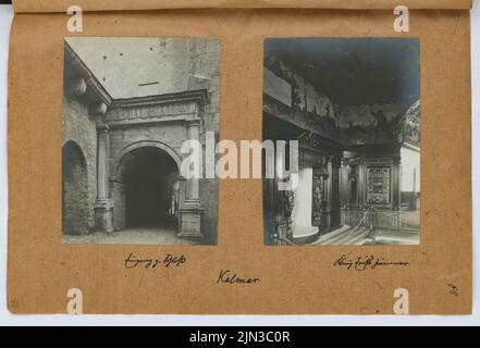 Castle, Kalmar: View, interior view (from: sketch and photo album 27 ...