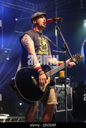 Ken Bonsall lead singer of Ferocious Dog during the bands performance ...