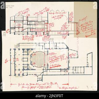 German theater, Berlin: floor plan and long -range Stock Photo - Alamy