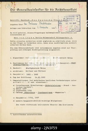 Fellner & Helmer (as an architect): City Theater, Brno Stock Photo - Alamy