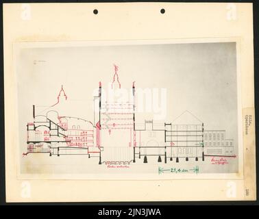 Opera house, Cologne: longitudinal section Stock Photo - Alamy