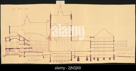 Opera house, Cologne: longitudinal section Stock Photo - Alamy