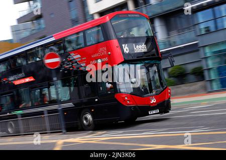 The Number 36 bus seen in Leeds arriving from Harrogate Stock Photo - Alamy