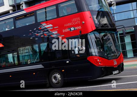 The Number 36 bus seen in Leeds arriving from Harrogate Stock Photo - Alamy