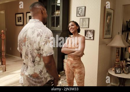DAY SHIFT, from left: Jamie Foxx, Karla Souza, 2022. ph: Parrish Lewis ...