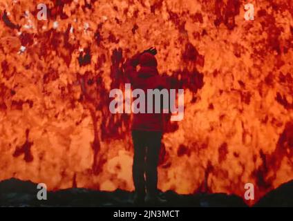 FIRE OF LOVE, volcanologist Katia Krafft, (shown in archival footage ...