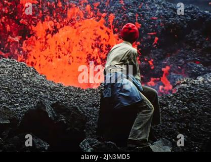 FIRE OF LOVE, volcanologist Katia Krafft, (shown in archival footage ...