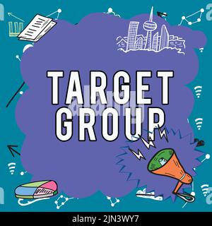 Hand writing sign Target Group. Business showcase Particular showing ...