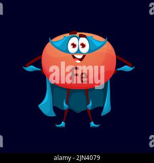 Cartoon ferrum or iron superhero micronutrient character. Isolated ...