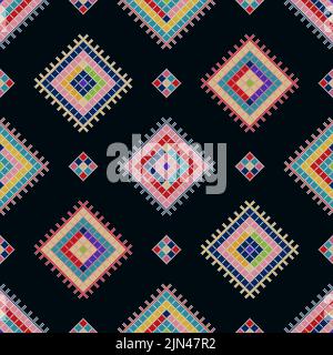 Traditional Berber embroidery seamless pattern, vector illustration ...