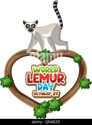 World Lemur Day Poster Design illustration Stock Vector Image & Art - Alamy