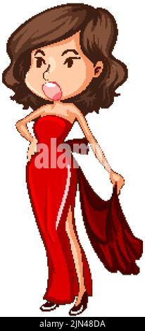 Female singer cartoon character illustration Stock Vector Image & Art ...