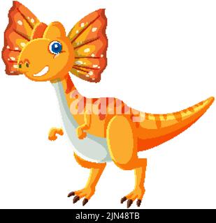 Cute Dilophosaurus Dinosaur Cartoon illustration Stock Vector Image & Art - Alamy