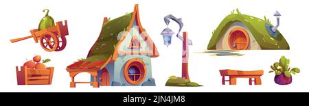 Hobbit house in the forest illustration Stock Vector Image & Art - Alamy