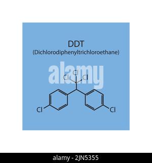 DDT pesticide chemical structure on white background Stock Vector Image ...