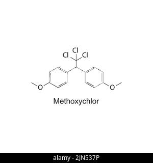 DDT pesticide chemical structure on white background Stock Vector Image ...