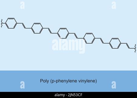 Polypyrrole polymer chemical structure on white background Stock Vector ...