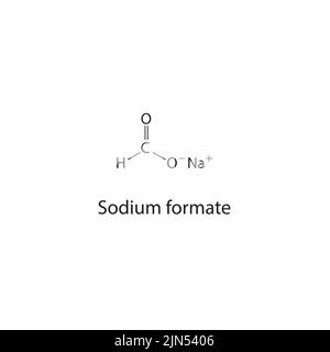 Sodium formate chemical structure on blue background Stock Vector Image ...