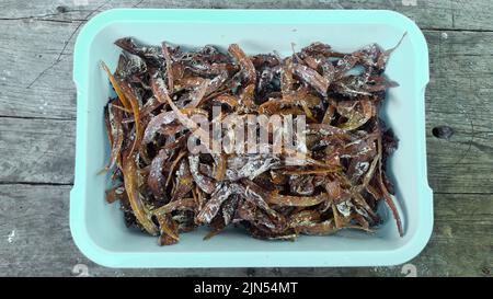 mini beltfish or ikan layur, fried by salting process Stock Photo - Alamy