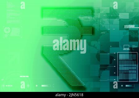 2D illustration Rupee currency sign Stock Photo - Alamy
