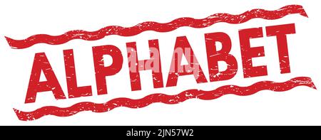 ALPHABET text written on red round grungy stamp sign Stock Photo - Alamy
