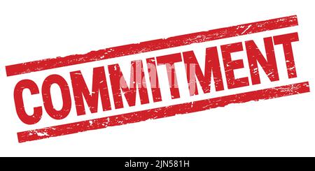 COMMITMENT text written on red rectangle stamp sign Stock Photo - Alamy