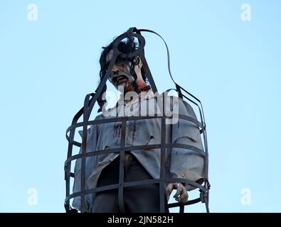 A Model of a Frightening Horror Monster Caged Man Stock Photo - Alamy