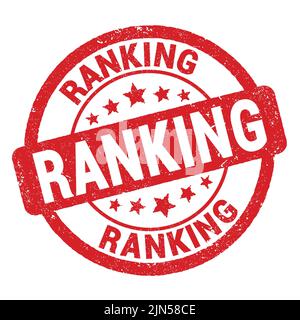 RANKING text written on red trapeze stamp sign Stock Photo - Alamy