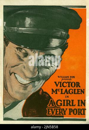 VICTOR McLAGLEN LOUISE BROOKS and MYRNA LOY in A GIRL IN EVERY PORT 1928 director HOWARD HAWKS ...