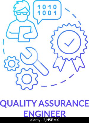 Quality assurance blue gradient concept icon Stock Vector Image & Art ...