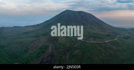 Mount Vesuvius is a somma-stratovolcano located on the Gulf of Naples ...