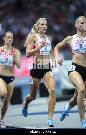 Ivona Dadic participating in the 800 meters in the Heptathlon at the ...