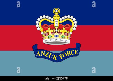 official flag of ANZUK, tripartite force formed by Australia, New ...