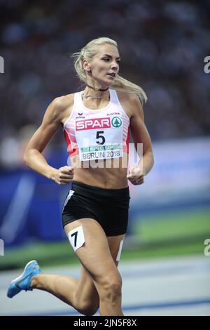 Ivona Dadic participating in the 800 meters in the Heptathlon at the ...