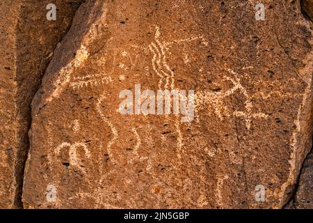 Petroglyph panel at tuff monolith, Mt Irish Archaeological District ...