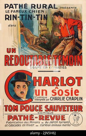 Vintage French Movie Poster for Charlie Chaplin Movie, "Charlot" 1918 ...