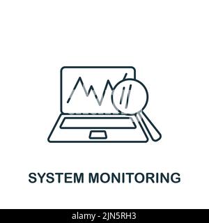 System Monitoring icon. Monochrome simple line Data Science icon for ...