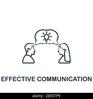 Effective Communication icon. Monochrome simple line Data Science icon ...