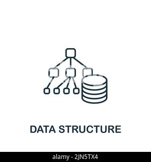 Data structure icon. Monochrome simple sign from data analytics ...